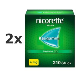 2x Nicorette Kaugummi 4 mg freshmint 210 St