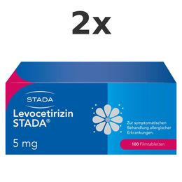 2x Levocetirizin STADA 5 mg Filmtabletten Set 100 St