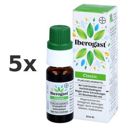 BAYER 5x Iberogast Classic Fl&uuml;ssigkeit zum Einnehmen 20 ml
