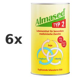 6x Almased Typ 2 Pulver 500 g