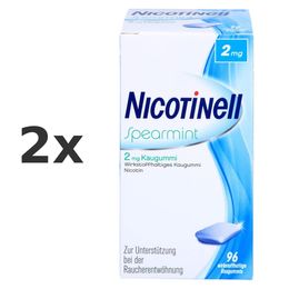 2x Nicotinell Kaugummi Spearmint 2 mg 96 St