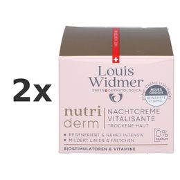 Louis Widmer 2x Widmer nutriderm Nachtcreme Vitalisante o.P. Set 50 ml