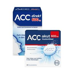HEXAL&reg; ACC akut 600 Brausetabletten + ACC direkt 600 mg Pulver zum Einnehmen im Beutel 1 St