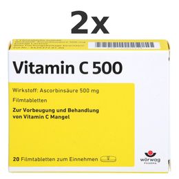 W&Ouml;RWAG PHARMA 2x Vitamin C 500 Filmtabletten 20 St
