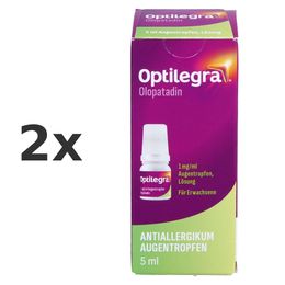 2x Optilegra 1 mg/ml Augentropfen L&ouml;sung 5 ml
