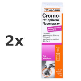 2x CROMO-ratiopharm Nasenspray konservierungsfrei 15 ml