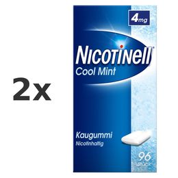 2x Nicotinell Kaugummi Cool Mint 4 mg 96 St