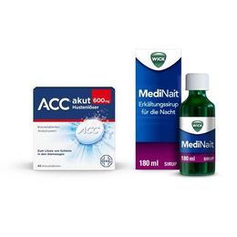 HEXAL&reg; Acc akut 600 Brausetabletten + Wick MediNait Erk&auml;ltungssirup Nacht 1 St