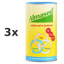 3x Almased Vitalkost Mandel-Vanille Pulver 500 g