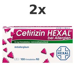 HEXAL&reg; Cetirizin HEXAL bei Allergien Doppelpackung (2x 100St) 200 St