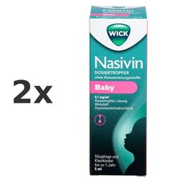 2x Wick Nasivin Dosiertropfer oK Baby 0,1 mg/ml Ntr 5 ml