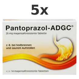 5x Pantoprazol Adgc 20 mg magensaftres.Tabletten 14 St