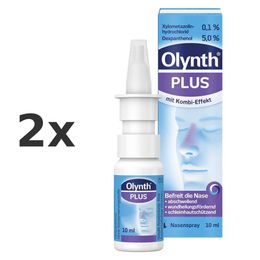 2x Olynth Plus 0,1%/5% f&uuml;r Erw.Nasenspray o.K. 10 ml