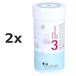 Pfl&uuml;ger&reg; 2x Biochemie Pfl&uuml;ger 3 Ferrum phosphoricum D 12 Tabl. Set 2x400 St&uuml;ck 400 St