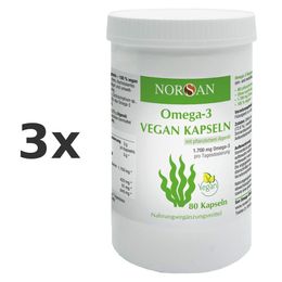 3x Norsan Omega-3 vegan Kapseln 80 St