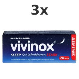 3x Vivinox Sleep Schlaftabletten stark 20 St