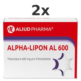 ALIUD 2x Alpha-Lipon Al 600 f&uuml;r Missempfindungen bei diabetischer Nervenbesch&auml;digung 100 St