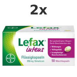 BAYER 2x Lefax intens Fl&uuml;ssigkapseln 250 mg Simeticon Set 50 St