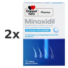 Queisser 2x Minoxidil DoppelherzPharma M&auml;nner 50 mg/g Schaum 180 g