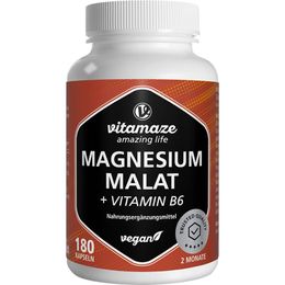 Vitamaze GmbH MAGNESIUM-MALAT 1800 mg+Vitamin B6 Kapseln 180 St