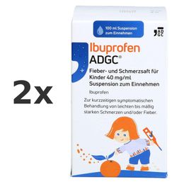 2x Ibuprofen Adgc Fieber u.Schmerzsaft Kinder 40mg/ml 100 ml