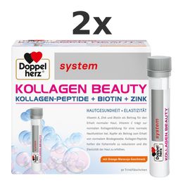Queisser 2x Doppelherz Kollagen Beauty Maracuja system Tra Set 750 ml