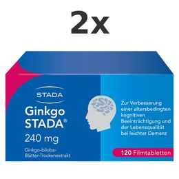 2x Ginkgo STADA 240 mg Filmtabletten 120 St