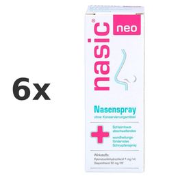 MCM KLOSTERFRAU Vertr. GmbH 6x Nasic neo Nasenspray Schnelle Hilfe bei Schnupfen im Vorratspack 10 ml