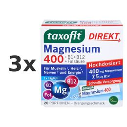 MCM KLOSTERFRAU Vertr. GmbH 3x Taxofit Magnesium 400+B1+B6+B12+Fols&auml;ure 800 Gran. 20 St