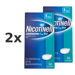 2x Nicotinell Lutschtabletten 1 mg Mint 192 St