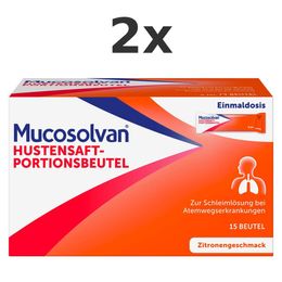 2x Mucosolvan Hustensaft-Portionsbeutel 30 mg/5 ml Set 75 ml