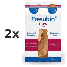 Fresenius 2x Fresubin Hepa Drink Cappuccino Trinkflasche Set 800 ml
