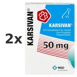 2x Karsivan 50 Filmtabletten f.Hunde 60 St