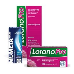 HEXAL&reg; Lorano Pro 5 mg Allergietabletten + MometaHEXAL Heuschnupfenspray + Lorano Pro 0,5 mg/ml L&ouml;sung zum Einnehmen 1 St