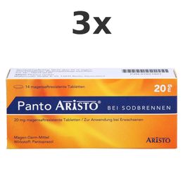 3x Panto Aristo bei Sodbrennen 20 mg magensaftr.Tabl. 14 St