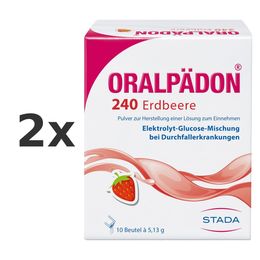 STADA 2x Oralp&auml;don 240 Erdbeere Btl. Pulver Set 10 St