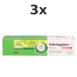 3x Salviagalen F Madaus Zahncreme 75 ml