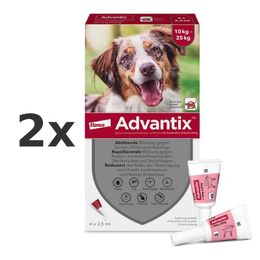 2x AdvantixSpot-on f&uuml;r den Hund 10-25kg 4 St