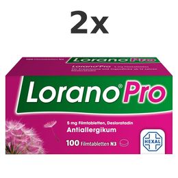 HEXAL&reg; 2x Lorano Pro 5 mg Allergietabletten 100 St