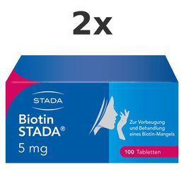 2x Biotin STADA 5 mg Tabletten 100 St