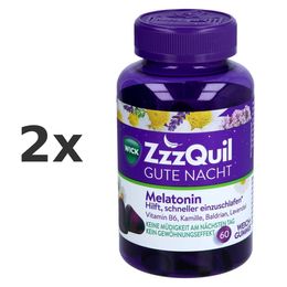 2x Wick ZzzQuil Gute Nacht Einschlafhilfe mit Melatonin 60 St