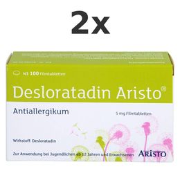 2x Desloratadin Aristo 5 mg Filmtabletten Set 100 St