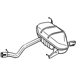 BOSAL Endschalld&auml;mpfer 247195 f&uuml;r BMW