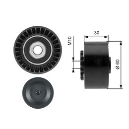 GATES Spannrolle, Keilrippenriemen t39011 f&uuml;r RENAULT