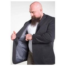 Jerseysakko MAN'S WORLD PLUS "Grosse Gr&ouml;ssen", Herren, Gr. 39, grau (dunkel grau), Jersey, Obermaterial: 79% Polyester, 21% Viskose. Futter: 100% Polyester. &Auml;rmelfutter: 98% Baumwolle, 2% Elasthan, unifarben, bequem, mit Kn&ouml;pfen, Sakkos