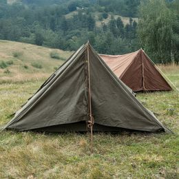 Brit. Zweimannzelt m. Moskitonetz Original gebraucht braun
