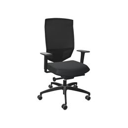Dauphin B&uuml;rodrehstuhl JUST EVO MESH, mit Netzr&uuml;ckenlehne, schwarz, schwarz