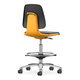 bimos Arbeitsstuhl Labsit mit Rollen Sitz-H.560-810mm Skintec orange (9125-4000-3279-525)