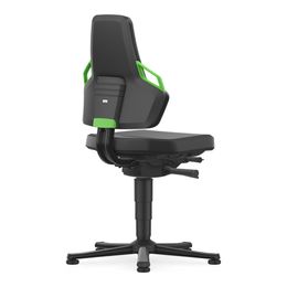 bimos Arbeitsdrehstuhl Nexxit Skintec Griff gr&uuml;n Sitzh&ouml;he 450-600 mm (9030-4000-3280)