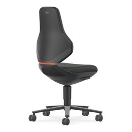bimos Industrie- und Laborstuhl Texon mit Rollen Sitzh&ouml;he 450-620 mm schwarz (9173-6801)